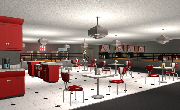 Community: Art Deco Bowling Lanes and Skating Rink